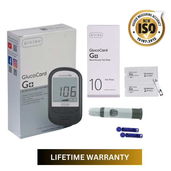 ARKRAY Glucocard G Blood Glucose Monitor with 10 Test Strips | Free Su ...