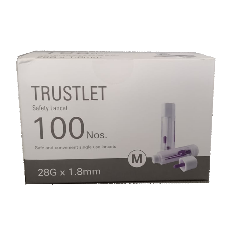 Trustlet Safety Lancet 100 Nos. For single use. – Arkray – Arkray