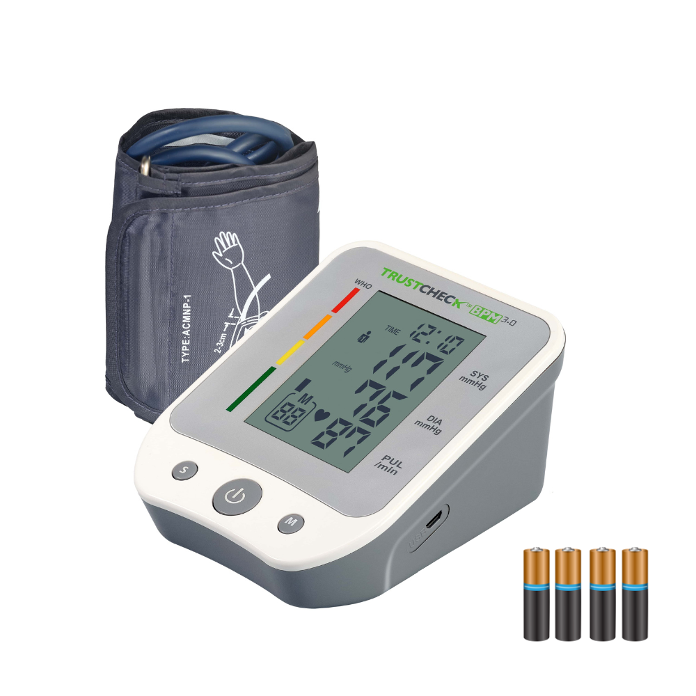 TRUSTCHECK Digital Blood Pressure Monitor With USB & Universal Cuff ...